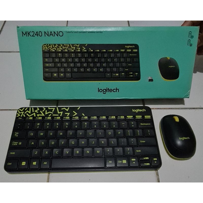 Jual Keyboard Wireless + Mouse Logitech MK240 (second) | Shopee Indonesia