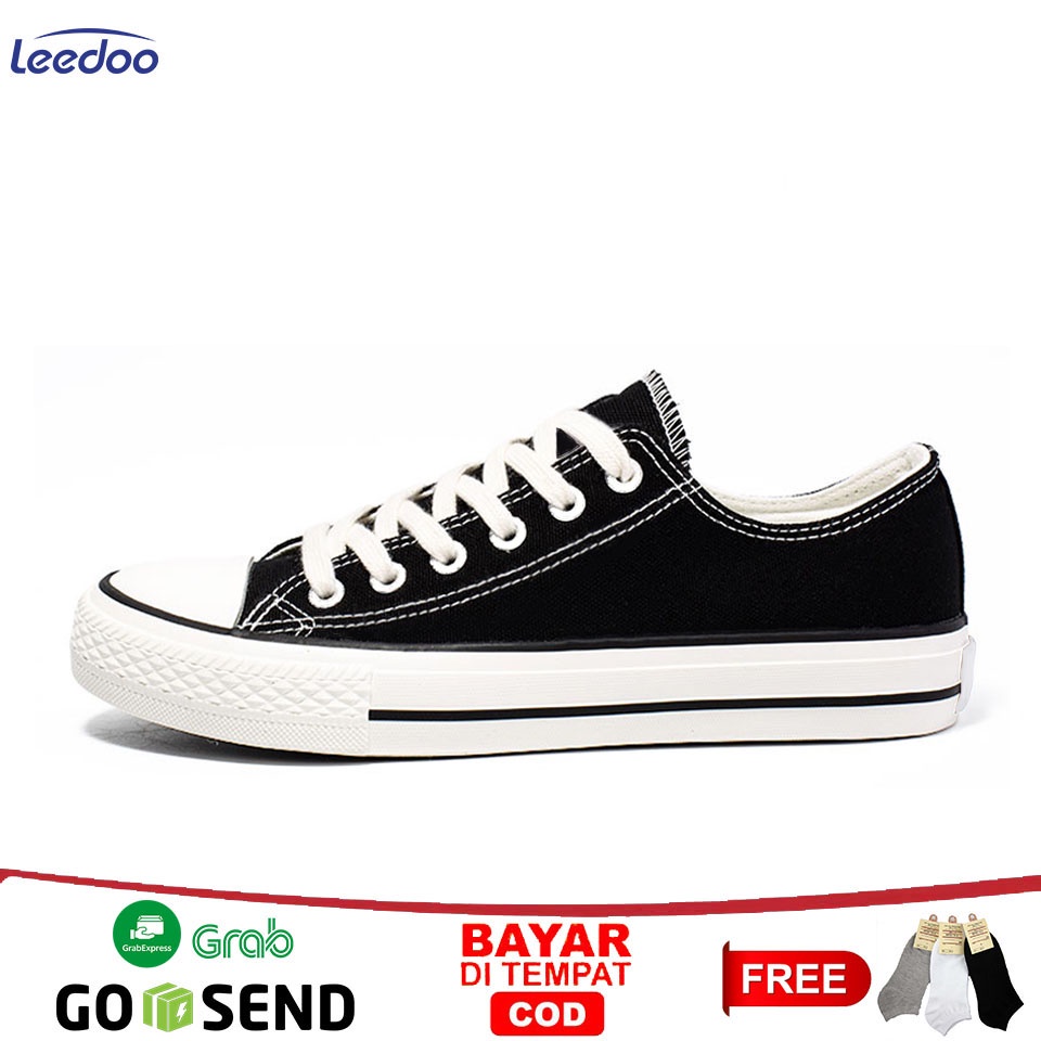 Jual Leedoo Sepatu Sekolah Pria Original Muda Casual Sepatu Kain Pria ...