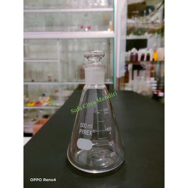 Jual Erlenmeyer 500 ml Tutup + Asah 29/32 Pyrex | Shopee Indonesia