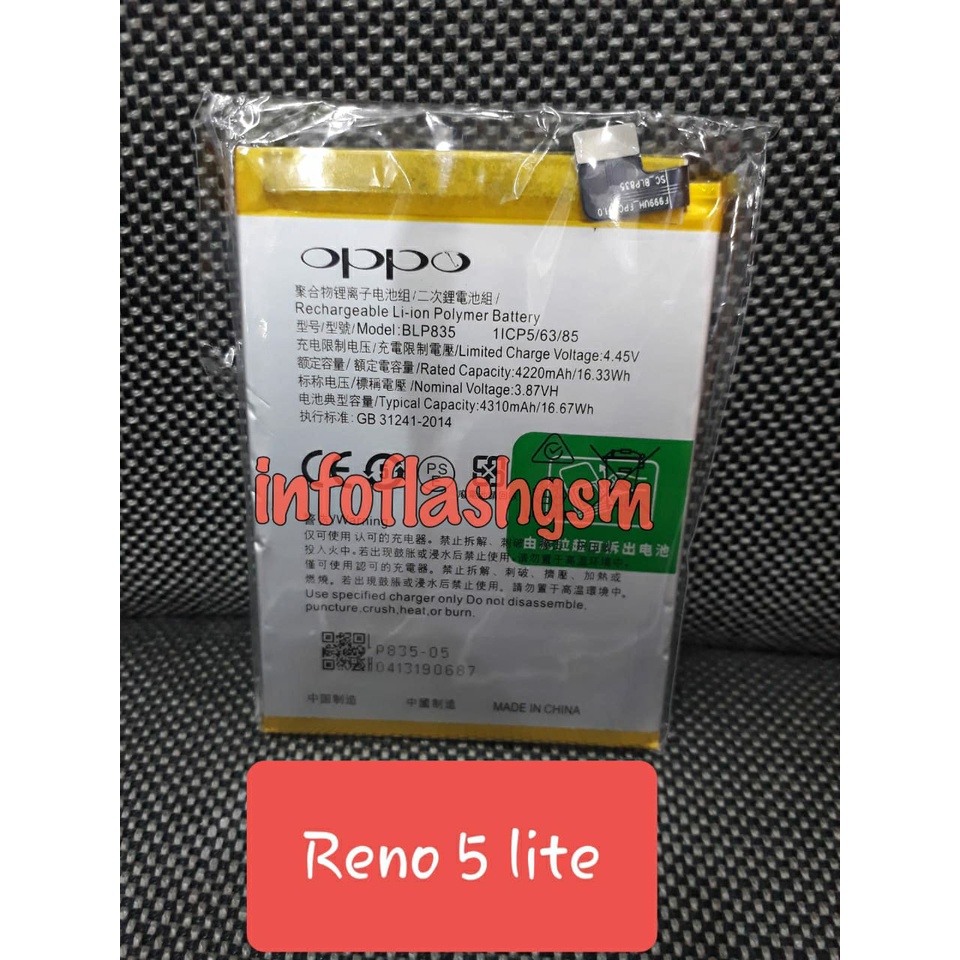 Jual Baterai Batre Battery Oppo Reno 5 Lite BLP835 BLP-835 | Shopee ...