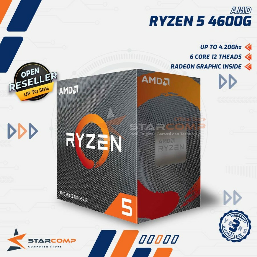 Jual AMD RYZEN 5 4600G BOX PROCESSOR 6 CORE 12 THREADS RADEON VEGA | Shopee Indonesia