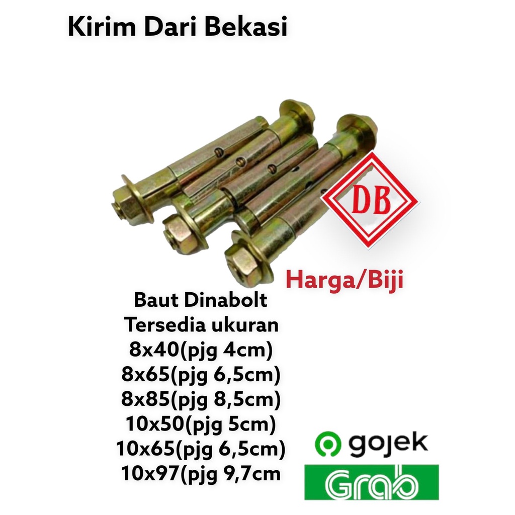 Jual DB BAUT DINABOLT HARGA/BIJI/BAUT DINABOL SEMUA UKURAN/ | Shopee ...