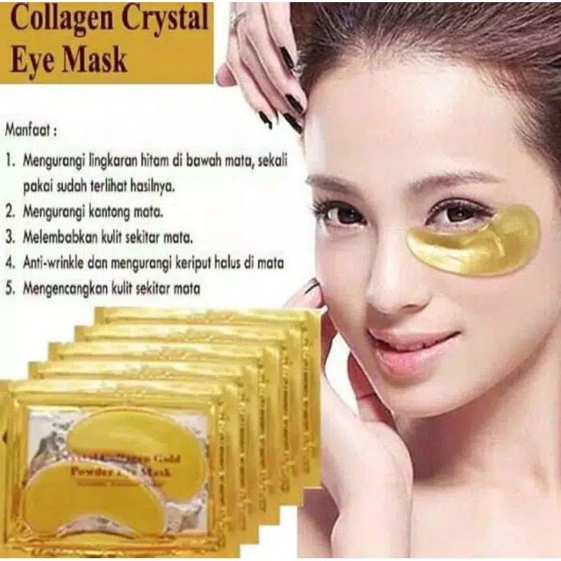 Jual 1 PASANG Masker Mata COLLAGEN CRYSTAL GOLD EYE BAG MASK EYEMASK ...