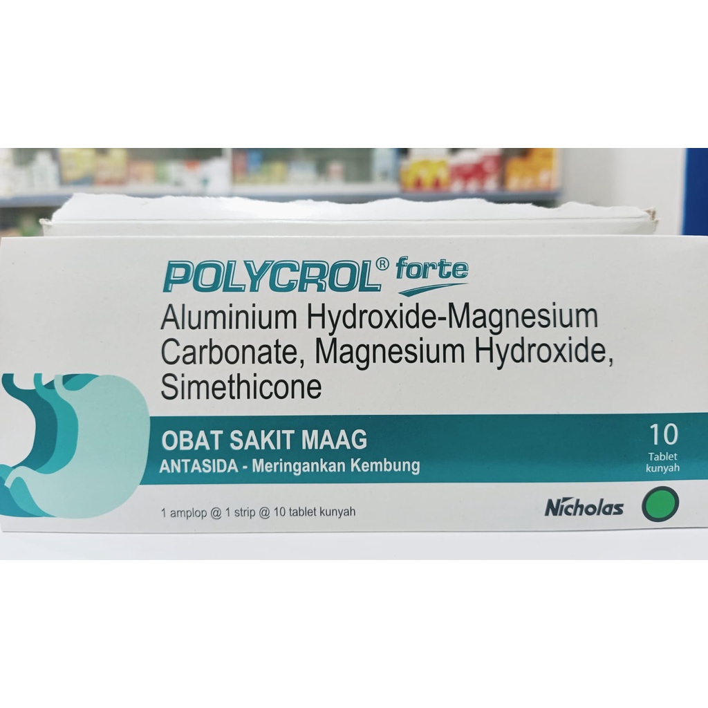 Jual Polycrol Forte 𝟏 𝐒𝐓𝐑𝐈𝐏 𝐈𝐒𝐈 𝟏𝟎 𝐓𝐀𝐁𝐋𝐄𝐓 - Meredakan Asam Lambung ...