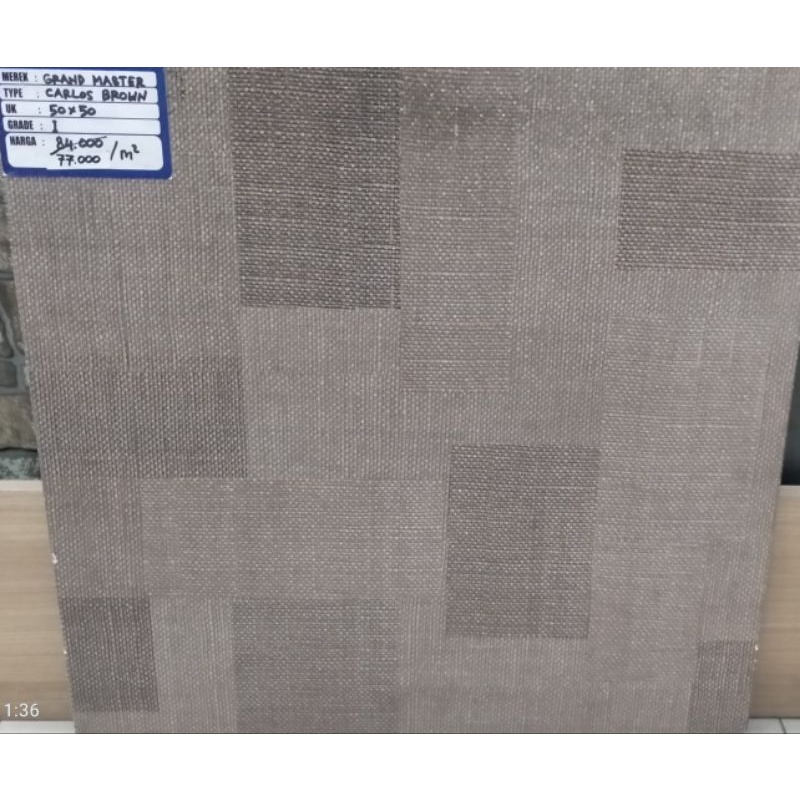 Jual KERAMIK LANTAI 50X50 GRANDMASTER CARLOS Grey KW 1 | Shopee Indonesia