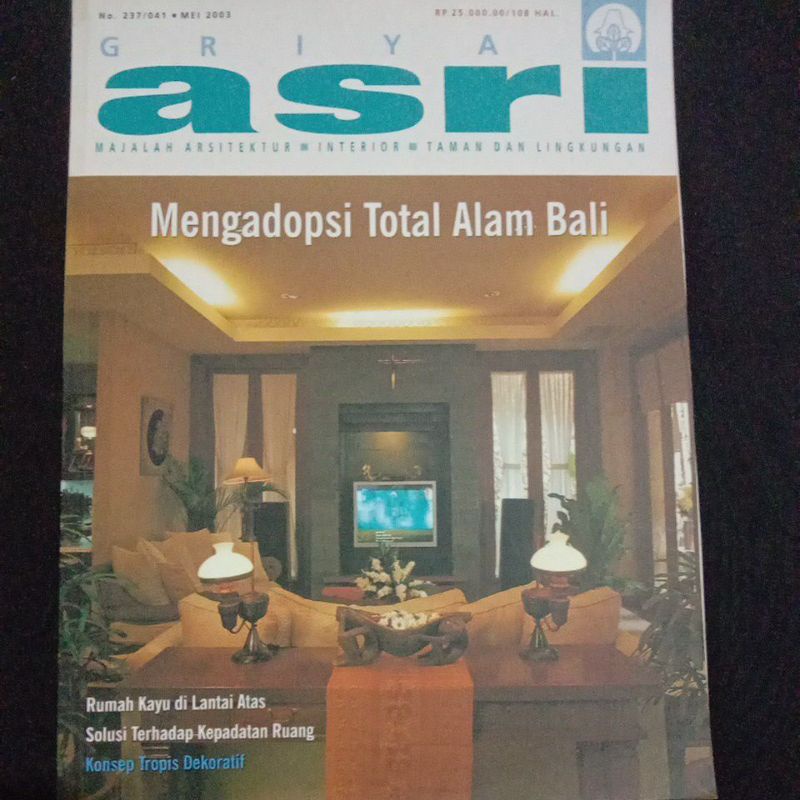 Jual Majalah Griya asri bekas tahun 2003/majalah interior design ...