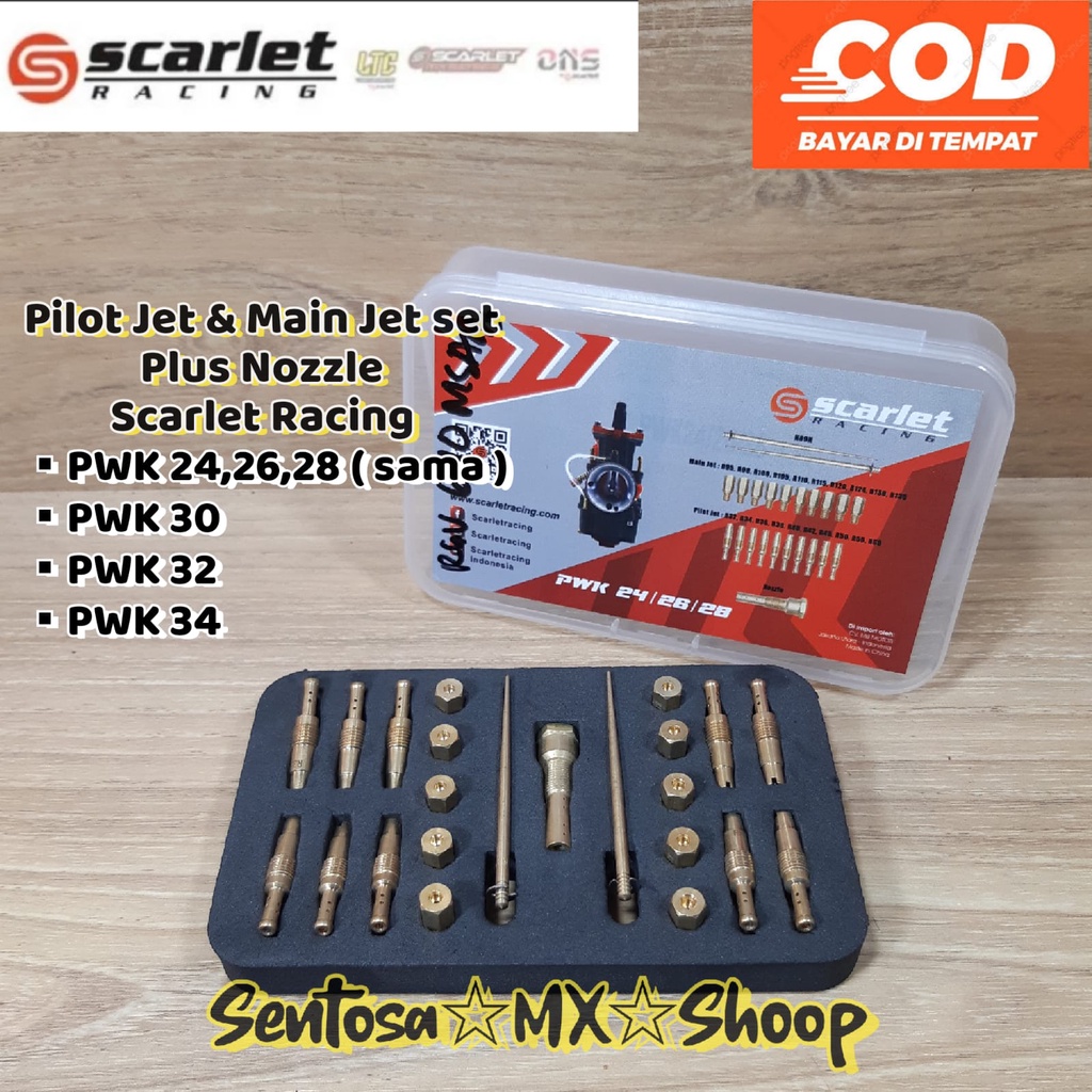 Jual SEPUYER / PILOT JET & MAIN JET SET /COMPLITE SCARLET PWK 24 26 28 ...