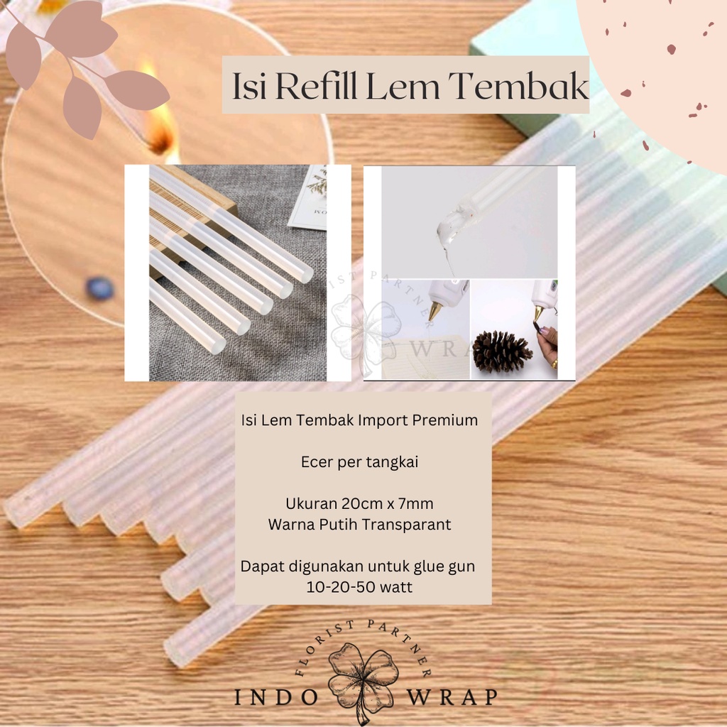 Jual ISI REFILL LEM TEMBAK GLUE GUN LEM BAKAR PANJANG 20 CM | Shopee ...