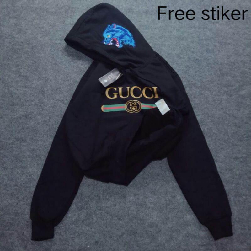 Jual [COS]Jaket Sweater Hoodie GUCCI Loggo Bordier Sablon+Tag label ...