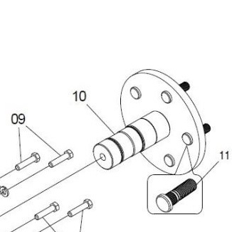 Jual Plendes Dudukan Roda Velg STUB AXLE QT14 Quick Truk QT 14 Original ...