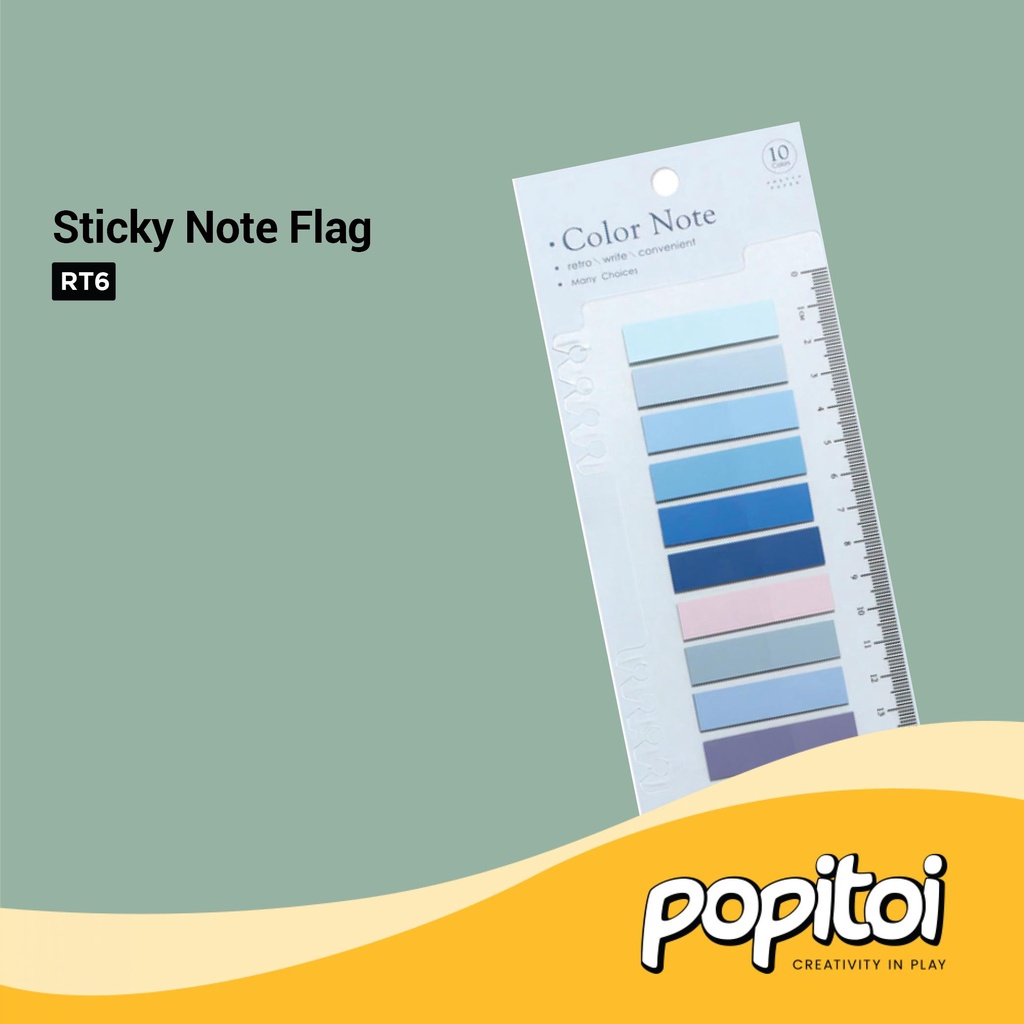 Jual OSSO PET Sticky Note Flag with Ruler (200 pcs) Index Flag Pembatas ...