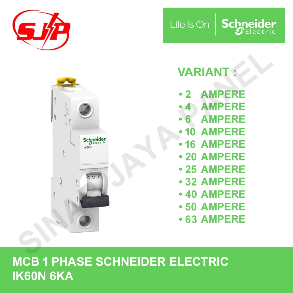 Jual MCB iK60N SCHNEIDER 1 PHASE 6A 10A 16A 20A 25A 32A 40A 50A 63A ORIGINAL | Shopee Indonesia