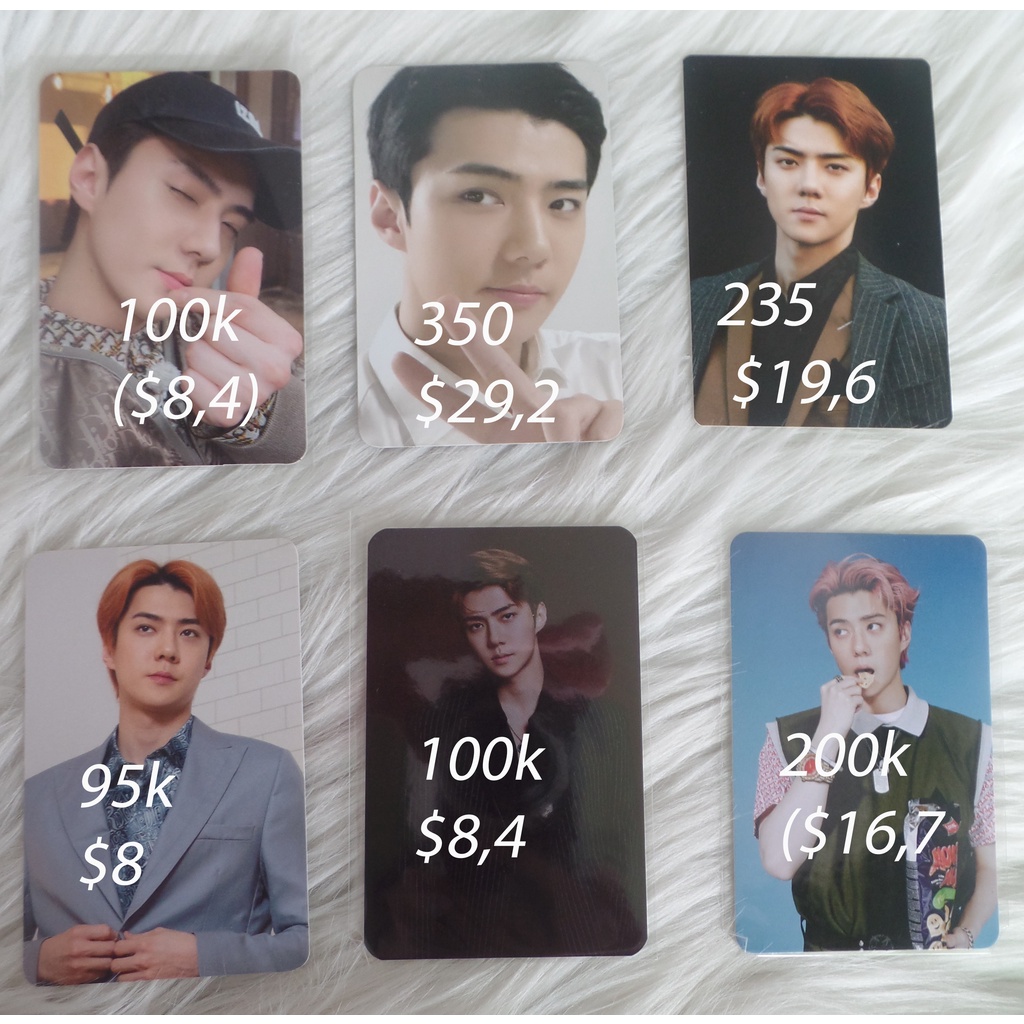 Jual PHOTOCARD SEHUN EXO NON ALBUM BINDER TEMPO LIGHTSTICK 1 BILLION ...