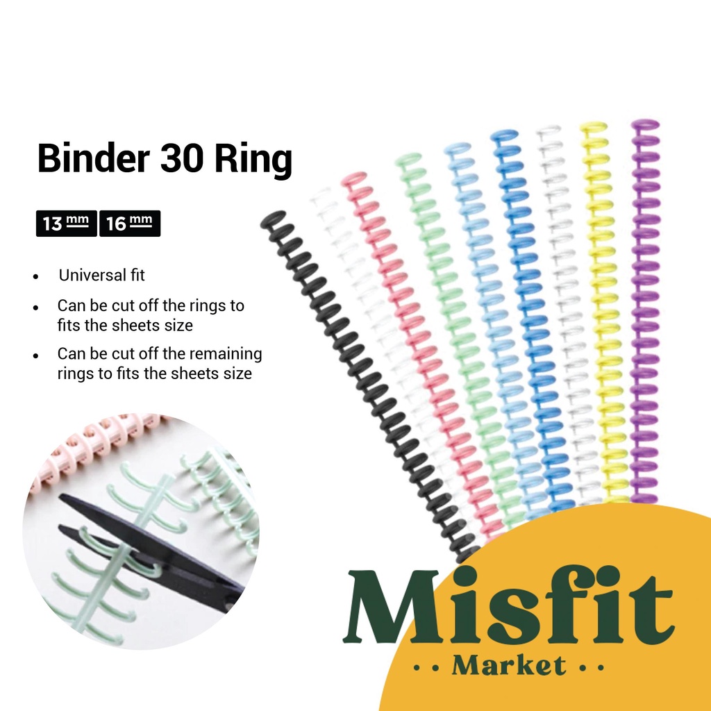 Jual DIY 30 Holes Ring Binder Notebook A5 B5 A4 Warna Warni Lipat 360 ...