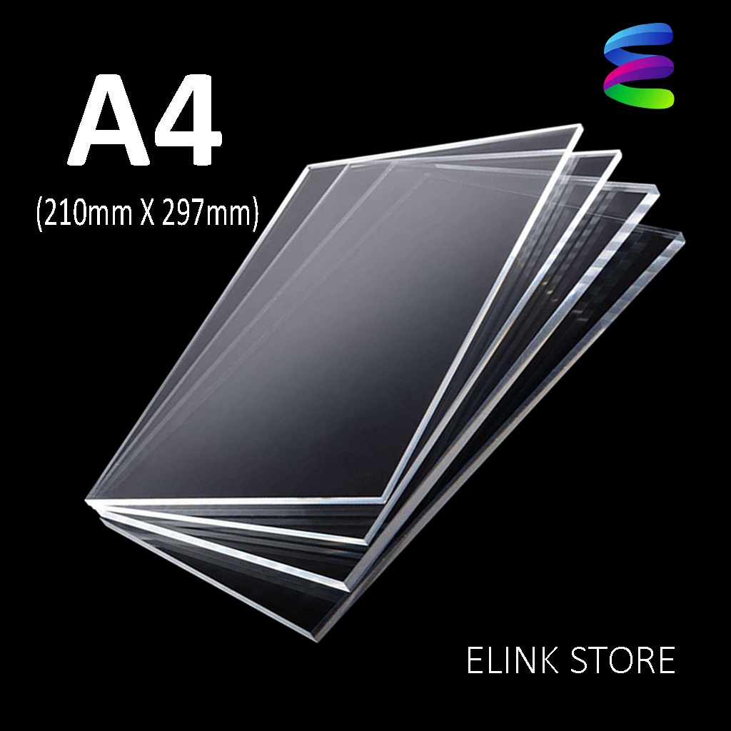 Jual Papan Lembaran Akrilik Bening Ukuran A4 tebal 2mm, 3mm - Papan Acrylic Bening A4 | Shopee ...