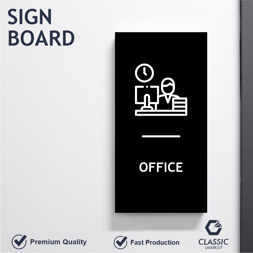 Jual Sign Office / Sign Board Akrilik / Sign Acrylic Modern 15 x 25cm ...
