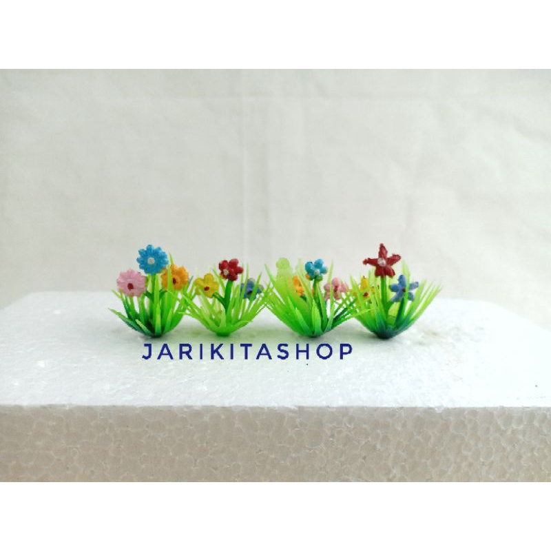 Jual CAKE TOPPER PLASTIK RUMPUT BUNGA GRASS FLOWER SEMAK HIASAN TUSUKAN ...