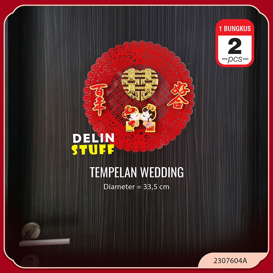 Jual Tempelan Wedding Pengantin Tempelan Pintu Kamar Tempelan Sangjit ...