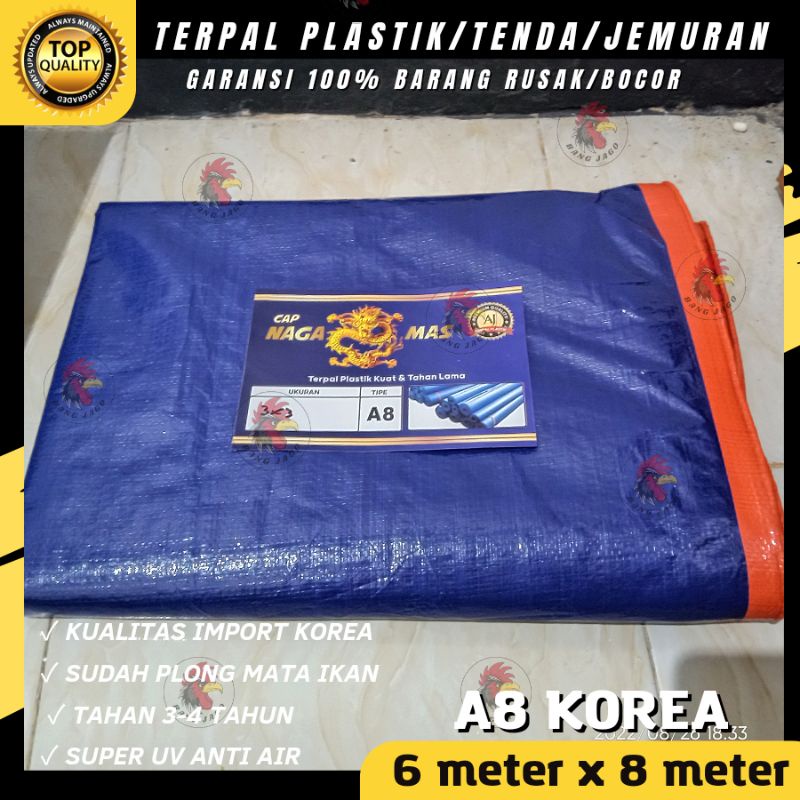 Jual Terepal/Tarpal/Terpal 6x8 a8 meter tebal Korea Plastik Tenda ...
