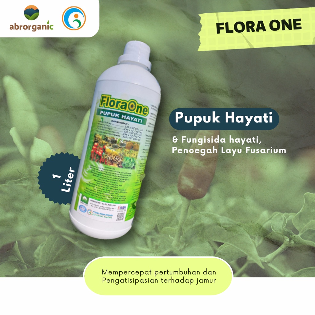 Jual (ASLI) Flora One 1 lt PUPUK HAYATI TRICODERMA OBAT LAYU FUSARIUM HEMAT KIMIA 70% | Shopee ...