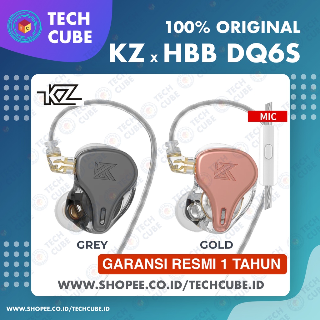 Jual KZ x HBB DQ6S with Mic In Ear HiFi Driver Earphone Alt DQ6 ZES ZEX PRO | Shopee Indonesia