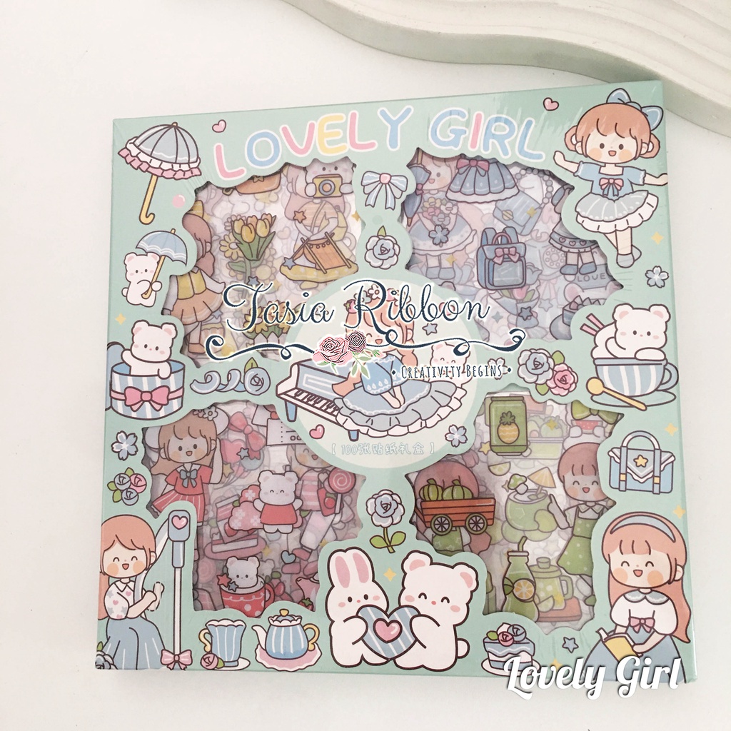 Jual Viral Sticker Big Pack Botol Korea Aesthetic Lucu [100pc]/ Stiker ...