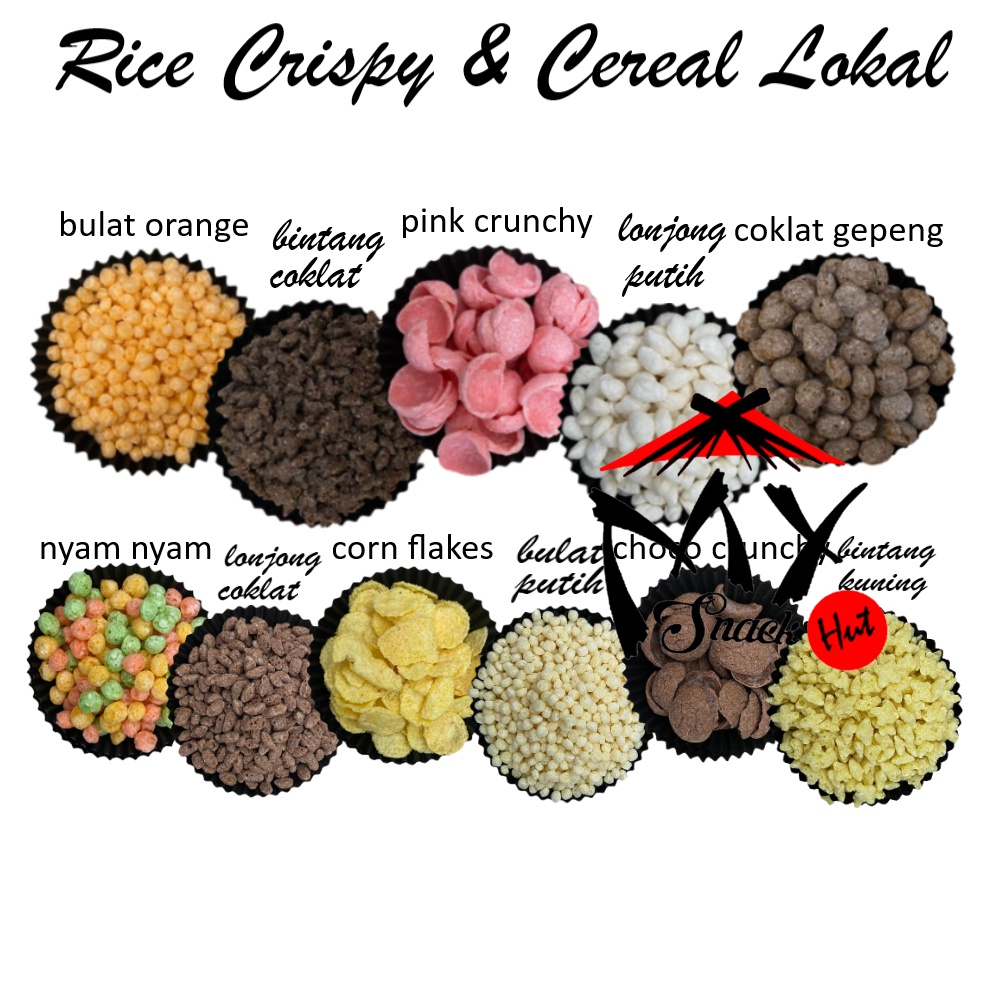 Jual Rice Crispy 100gr Beras Krispies Puffs Bubble Crumb Nyam Nyam