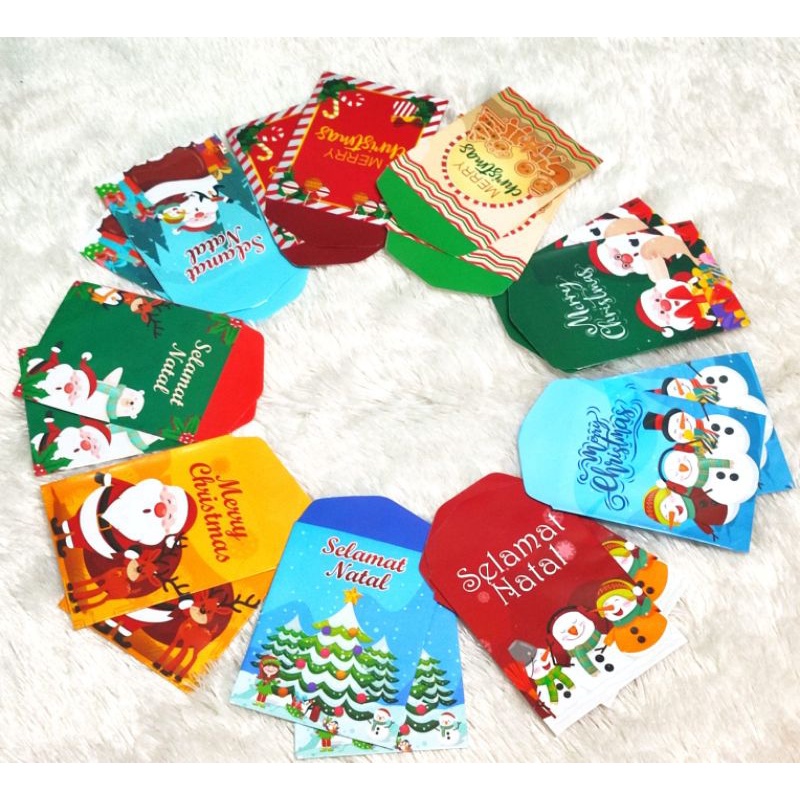 Jual Amplop Natal Angpao Angpau Merry Christmas Motif Cantik | Shopee ...