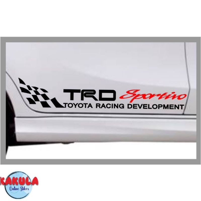 Jual Stiker Mobil Cutting Sticker Kaca dan Body Mobil TRD Sportivo Flag ...