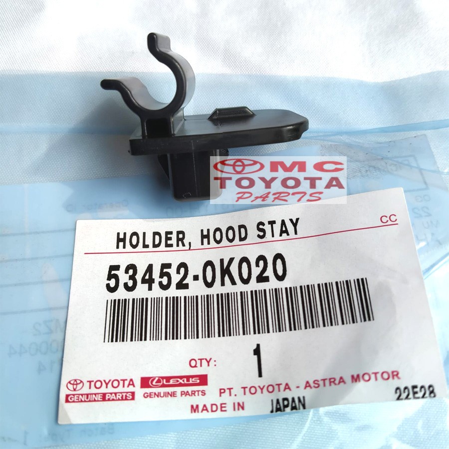 Jual Clip Clamp Hood Stang Kap Mesin Innova Fortuner Hilux 53452-0K020 ...