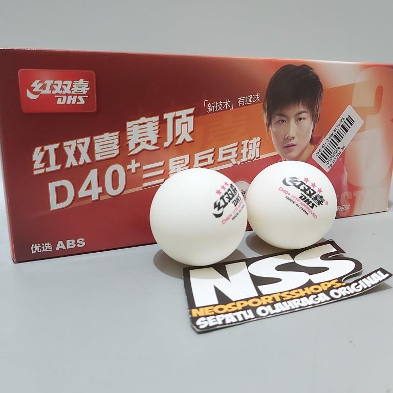 Jual Bola Tenis Meja Pingpong DHS 3 star 40+ isi 10 Original | Shopee Indonesia