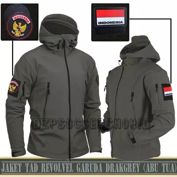 Jual jaket TAD pria waterproof parasut taslan Gratis Bendera Indonesia ...