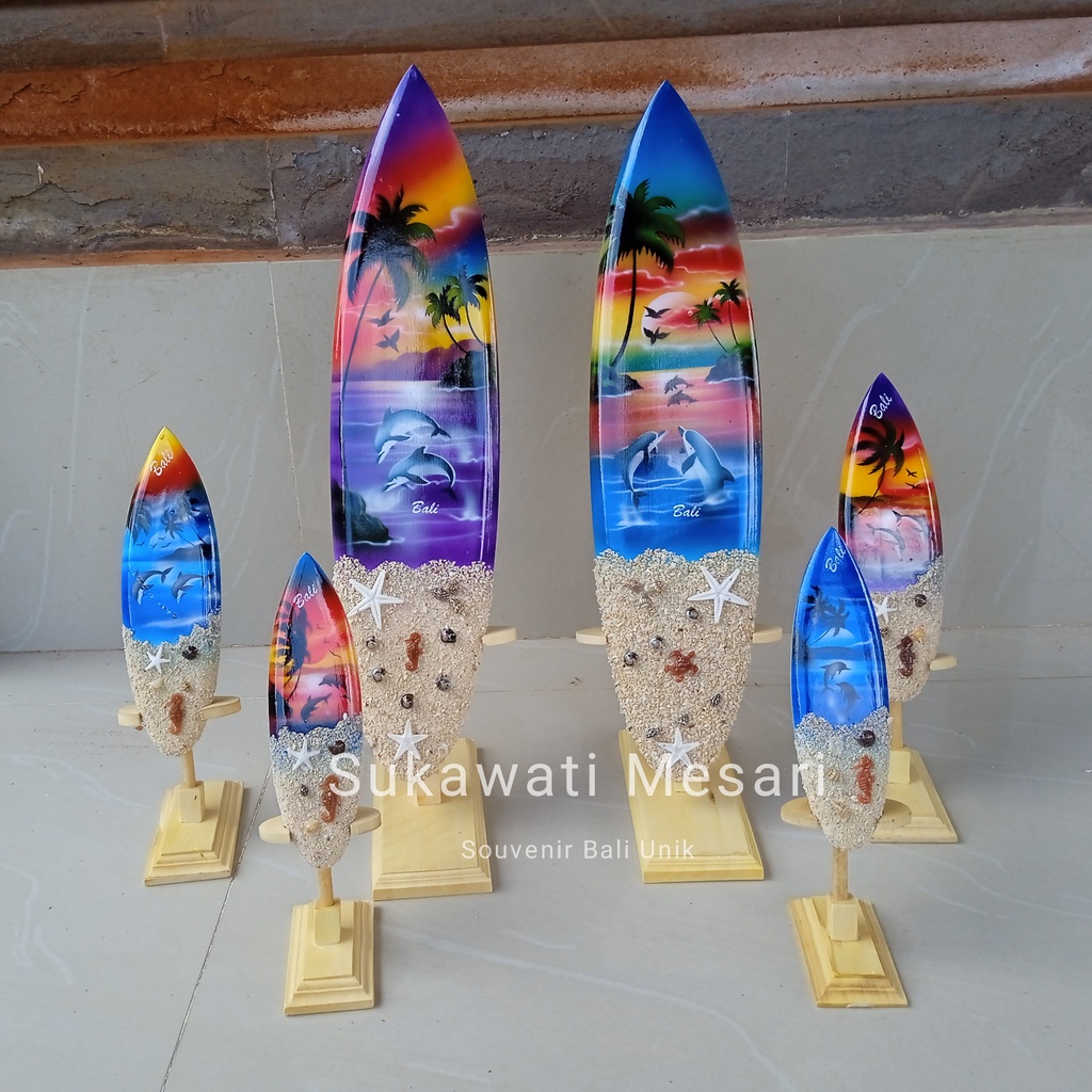 Jual Hiasan Pajangan Miniatur Surfing Papan Seluncur Selancar Meja ...