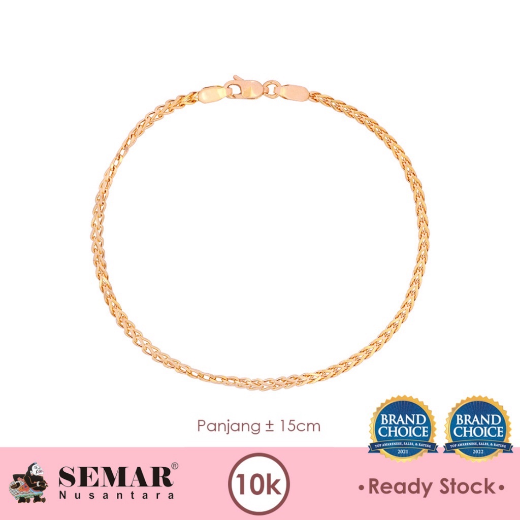 Jual Gelang Emas Rantai Sarah Gold 10K Semar Nusantara | Shopee Indonesia