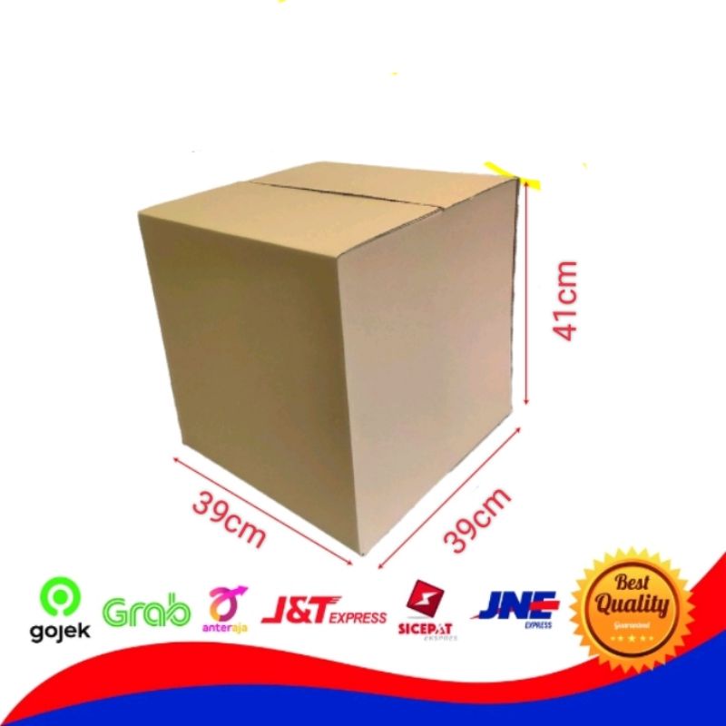 Jual kardus besar jumbo / karton box polos 39x39x41cm packing pindahan ...