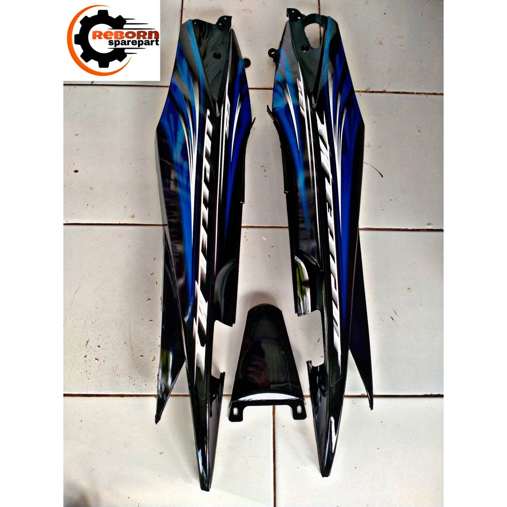 Jual Cover body samping Jupiter MX lama/MX OLD hitam biru plus striping ...