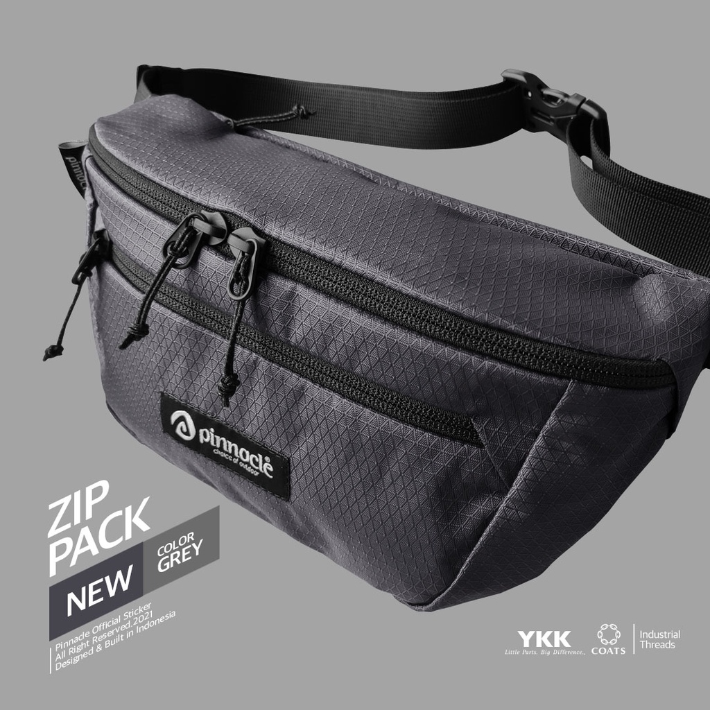 Jual Pinnacle Zip Pack - Grey | Shopee Indonesia