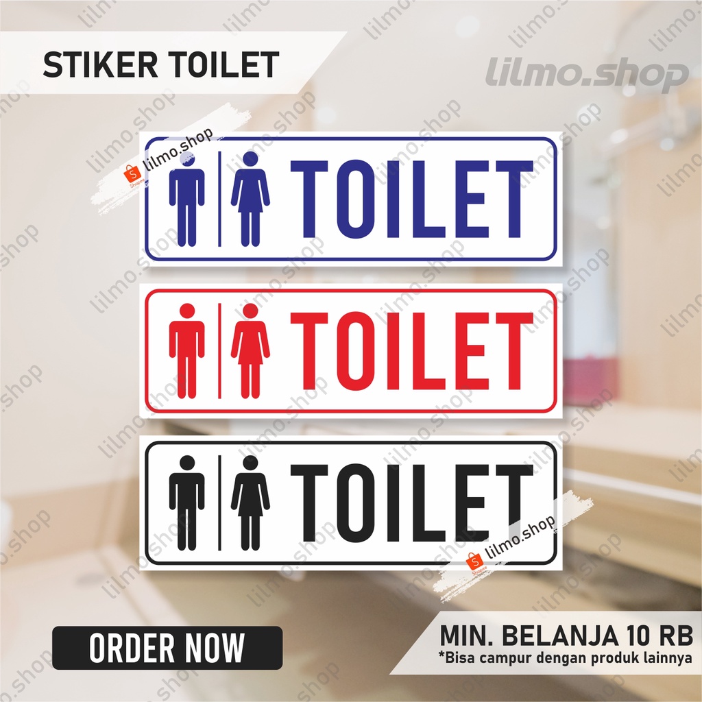 Jual Stiker Toilet, Stiker Pintu Toilet, Desain 1 | Shopee Indonesia