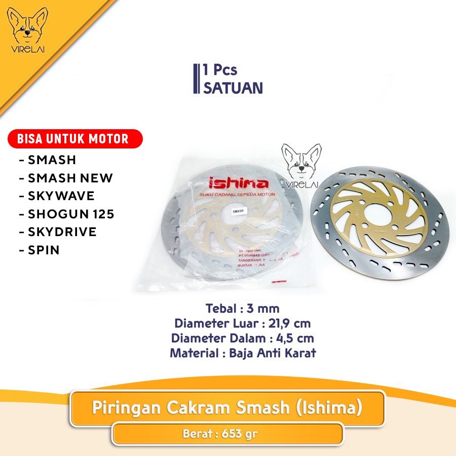 Jual Piringan Cakram Smash / Smash New / Skywave / Shogun 125 ...
