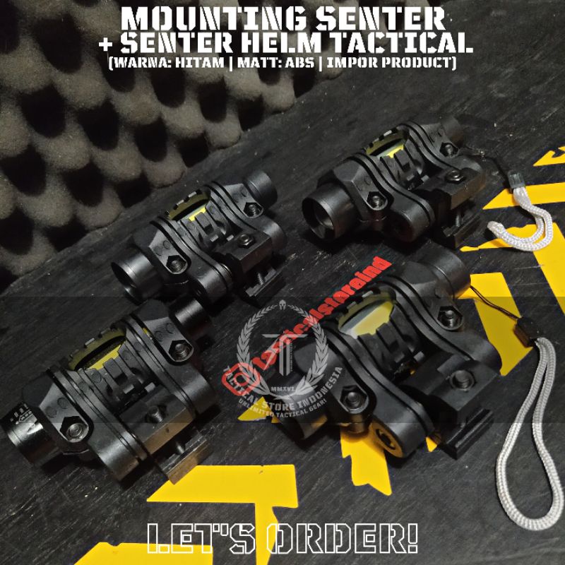 Jual BEST SELLER! Paket Mounting Senter + Senter Helm Tactical | Shopee ...