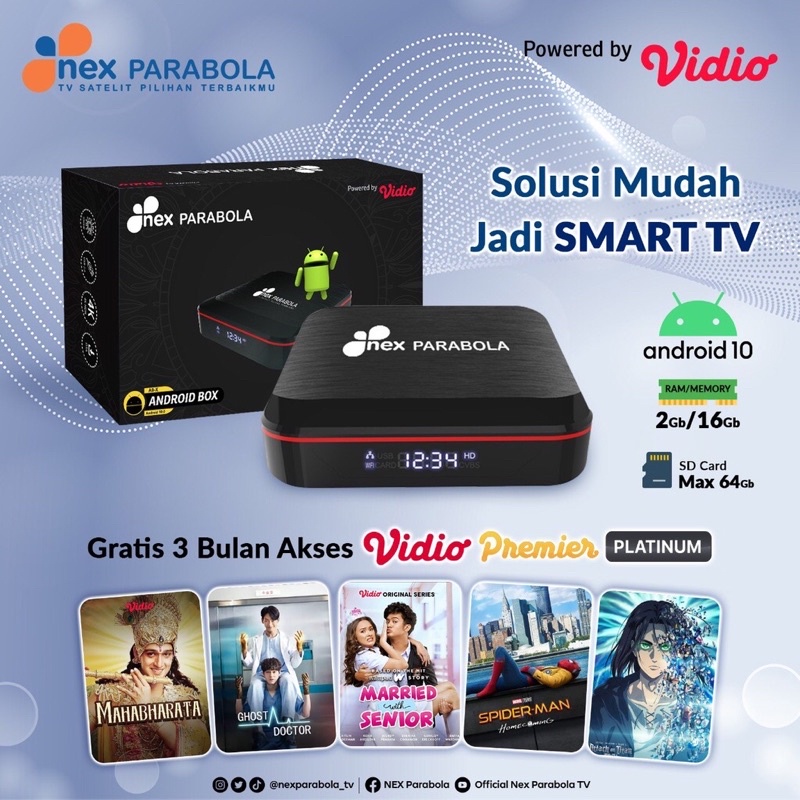 Jual Nex Vidio Android Box Receiver Smart TV Digital Nex Parabola ...