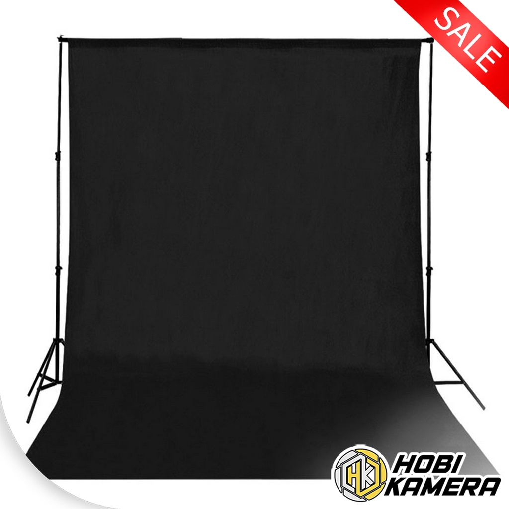 Jual Kain Background Backdrop Studio Fotografi 200 x 280cm Hitam ...