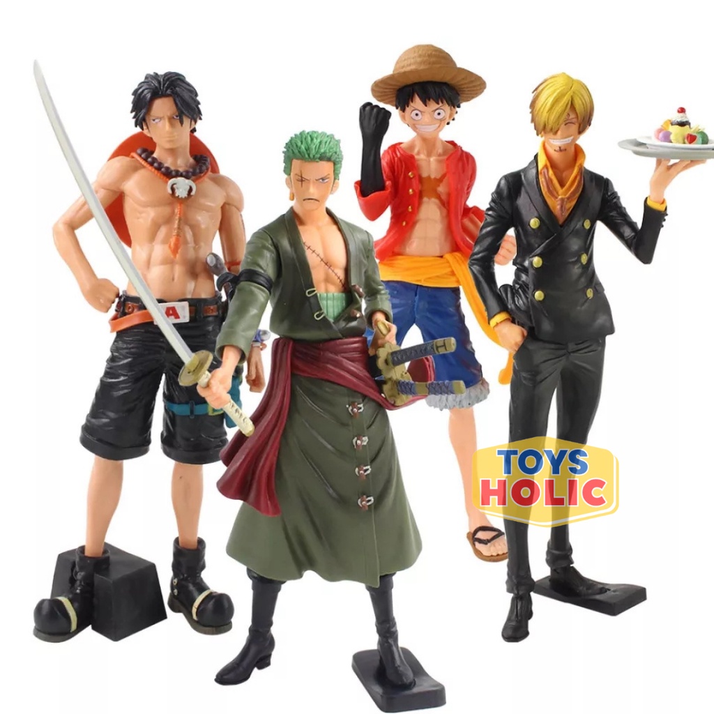 Jual Luffy Zoro Portgas D. Ace Sanji Action Figure One Piece Grandista NERO Version | Shopee ...