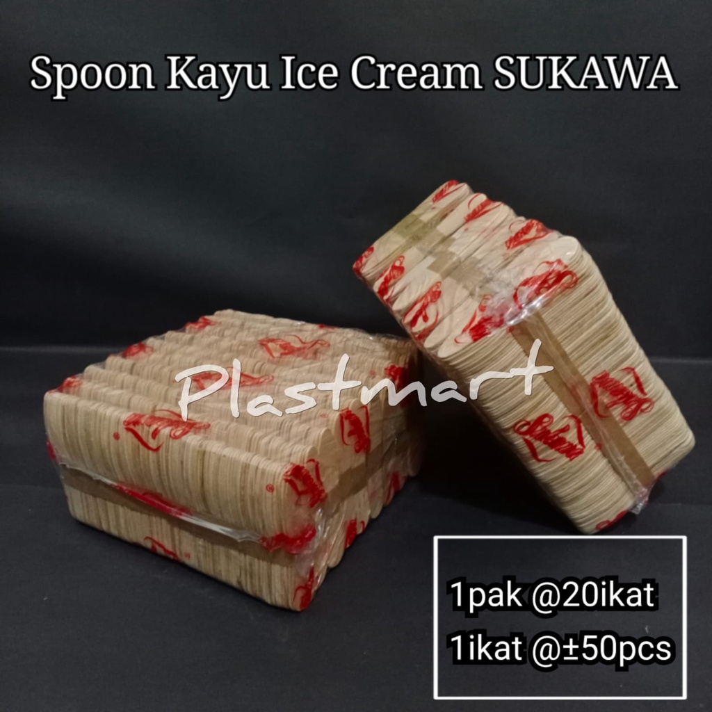 Jual SPOON Kayu Ice Cream SUKAWA (Bahan Kayu) | Shopee Indonesia