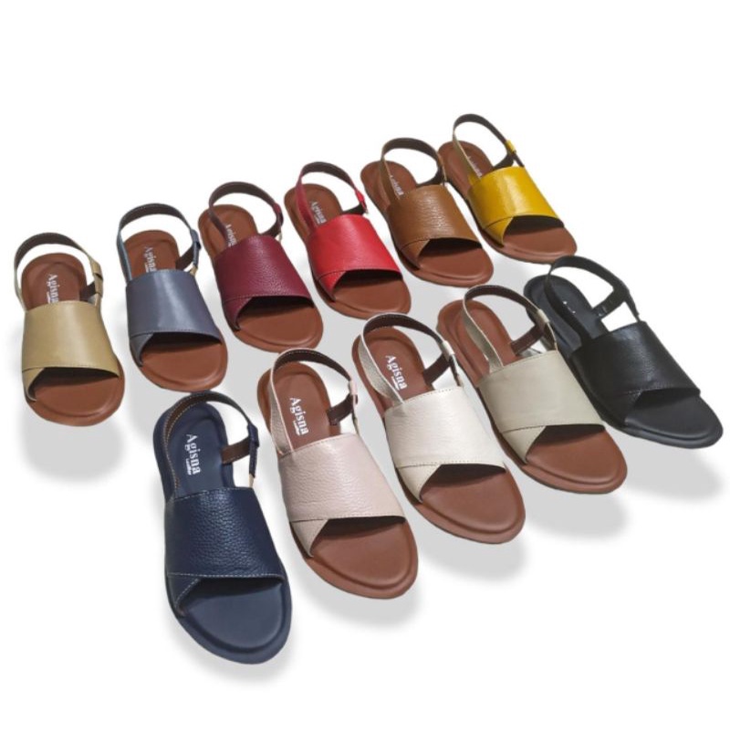 Jual sandal kulit wanita terbaru model sandal tali new model cantik ...