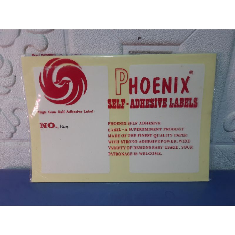 Jual Sticker Label / Label Harga Phoenix No 120 (78 x 118 mm) | Shopee ...