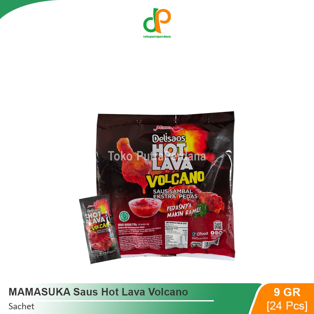 Jual SAOS/SAUS Hot Lava Volcano Sachet Mamasuka 9gr (24 Pcs) | Shopee ...