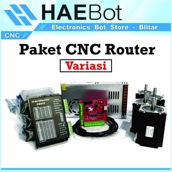 Jual [HAEBOT] Paket CNC 4 Mach3 4Axis USB DM542 Nema 23 2.2Nm Stepper ...