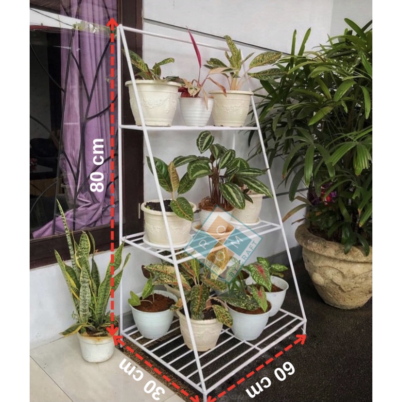 Jual RAK BUNGA BESI POT SUSUN TANGGA TINGKAT 3 / RAK POT BUNGA / RAK ...