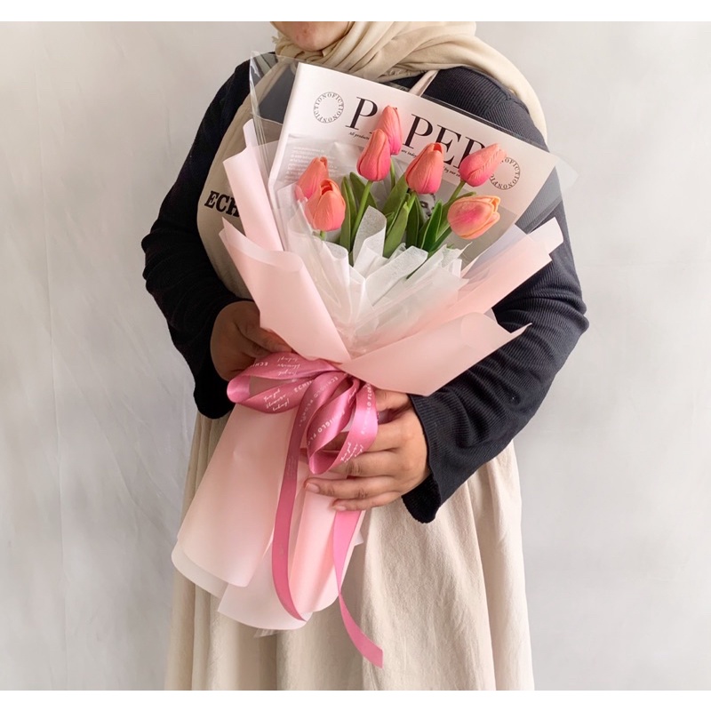 Jual Echiiglo buket tulip bouquet bunga artificial kado cowo ultah ...